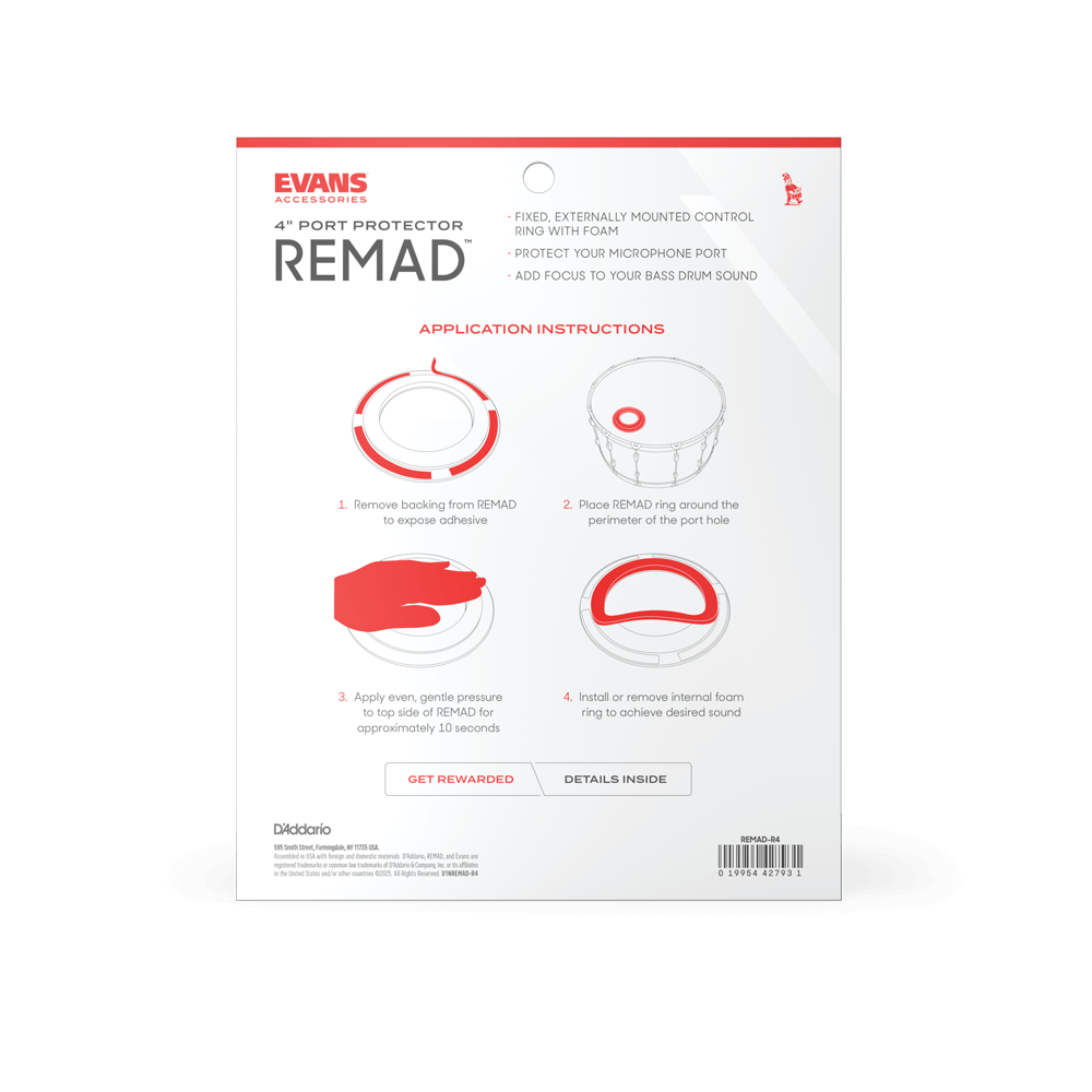 REMAD 4" Port Protector | Evans Drumheads – D'Addario