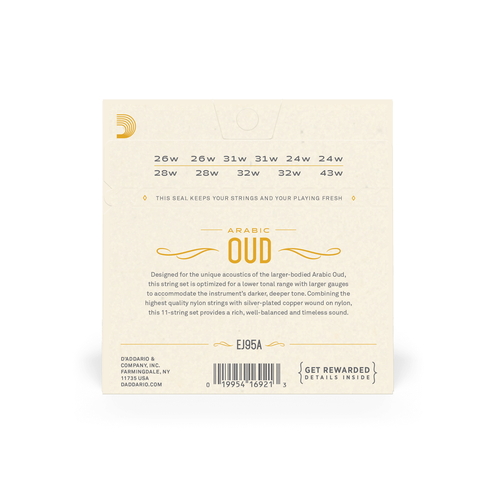 EJ95A Arabic Oud Strings | World Instruments Strings | D'Addario